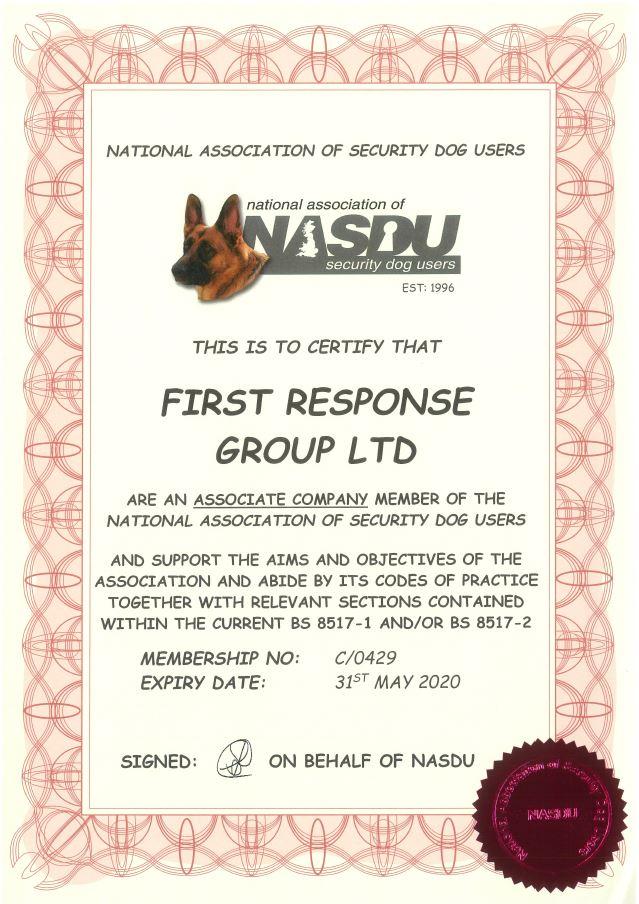 First Response Group Receive Accreditation by NASDU (National ...
