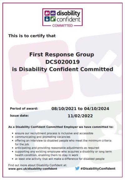 FRG Recognised as a Disability Confident Committed Business | First ...